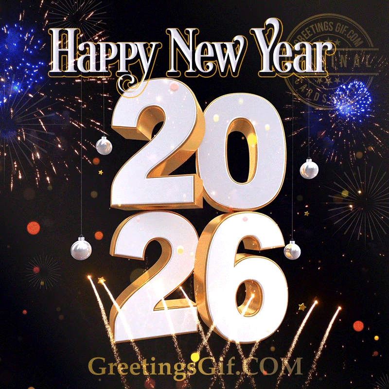 Animated 2026 New Year Card | GreetingsGif.com for Animated Gifs